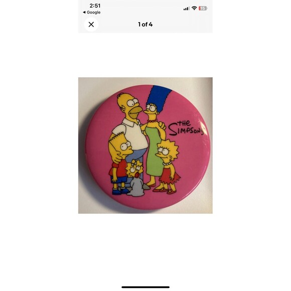 Other | The Simpsons Button 2 Inch Pin Used Vintage | Poshmark